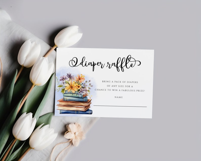 Diaper Raffle Ticket Template, Storybook Baby Shower, Diaper Raffle ...