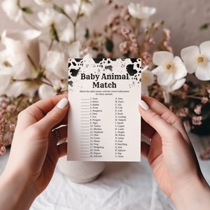 Baby Animals Match Game, Baby Animal Name Game, Instant Download With ...