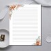 Boho Floral Stationery, 8.5x11, JW Letter Writing, Note Paper, Lined ...