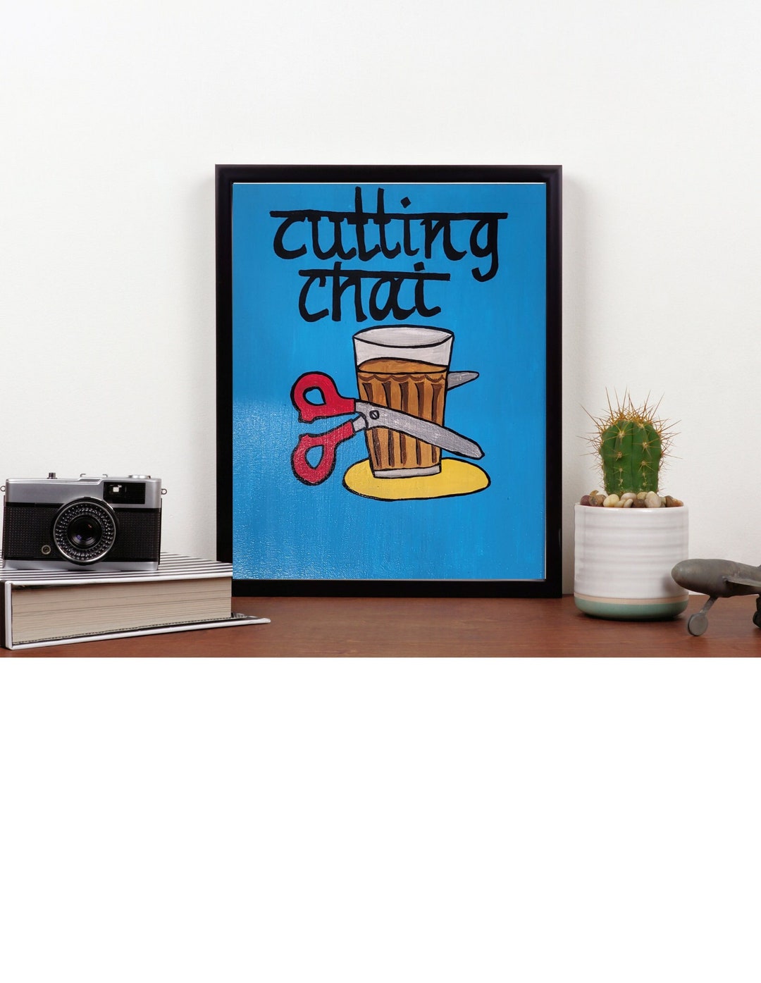 Cutting Chai, Indian Tea, Quirky Indian Art, Desi, Kitchen, Tea Nook ...