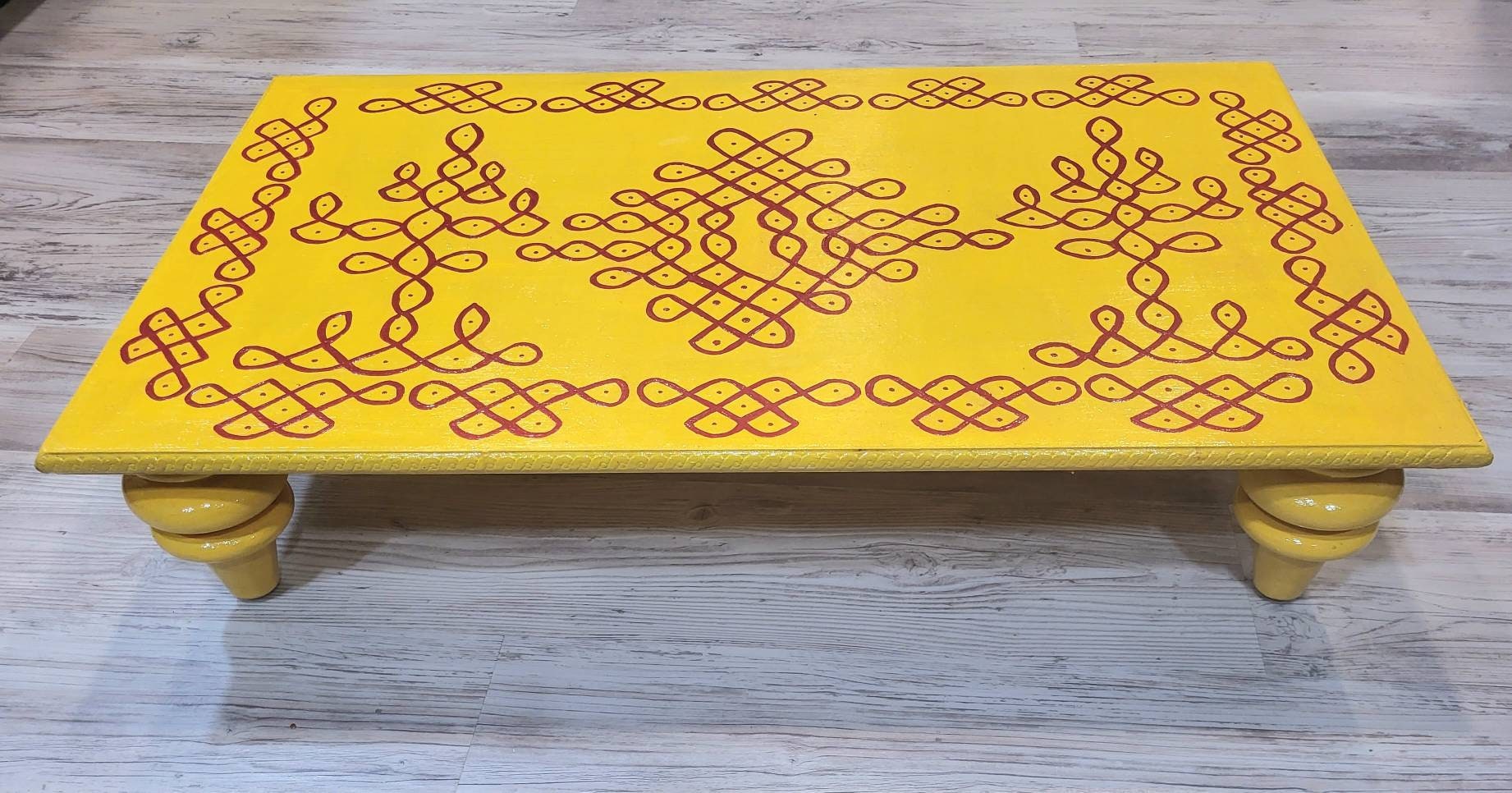 Low Wood Stool, Pooja Chowki, Bajot, Patla, Puja, Peetla, Indian Low ...