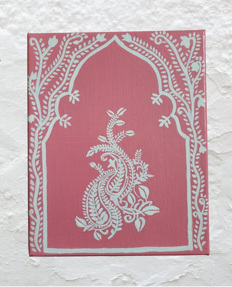 Indian Wall Art, Jharoka, Mughal Floral Motifs, Mughal Art, Persian Art ...