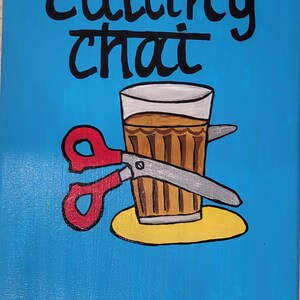 Cutting Chai, Indian Tea, Quirky Indian Art, Desi, Kitchen, Tea Nook ...