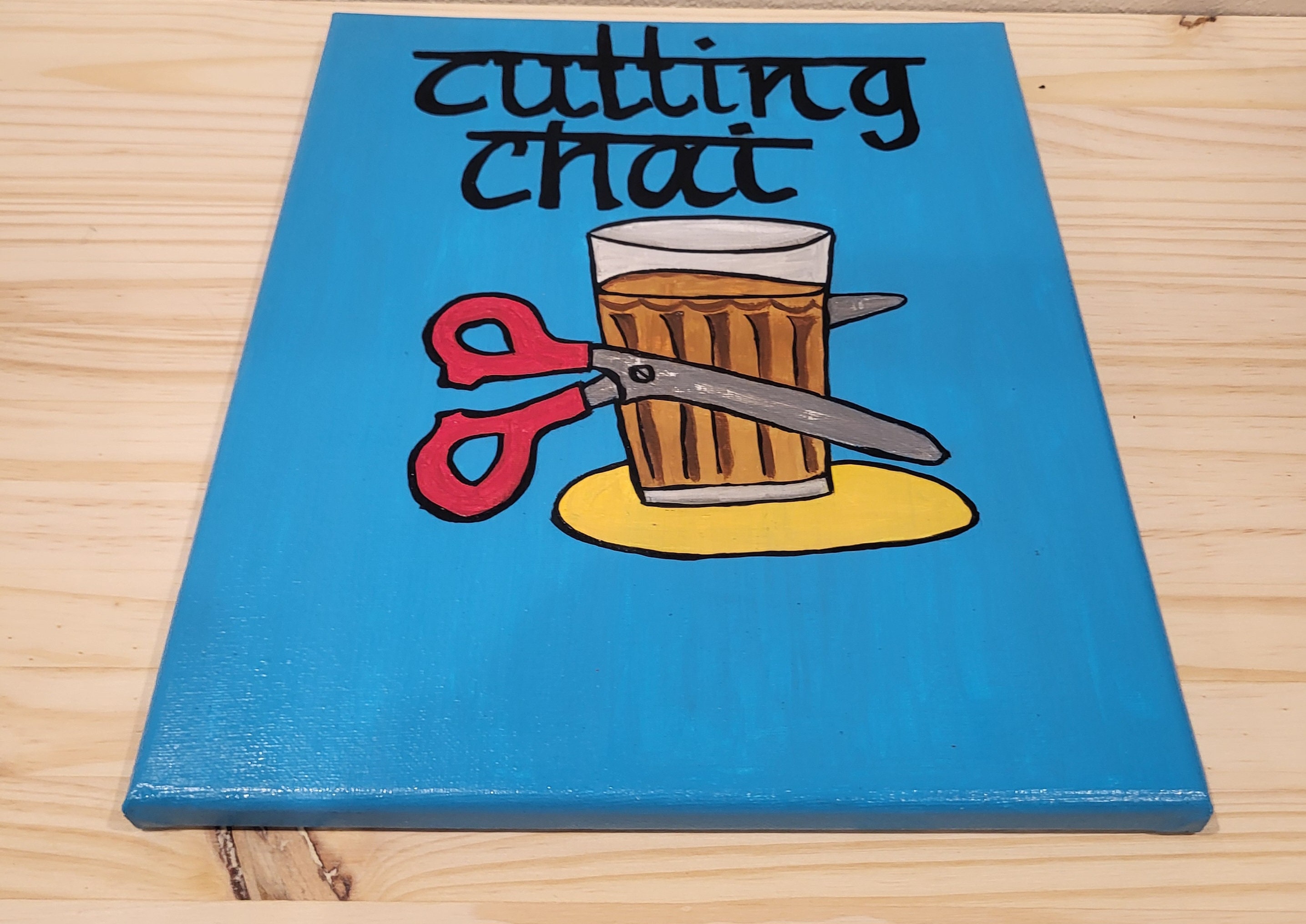 Cutting Chai, Indian Tea, Quirky Indian Art, Desi, Kitchen, Tea Nook ...