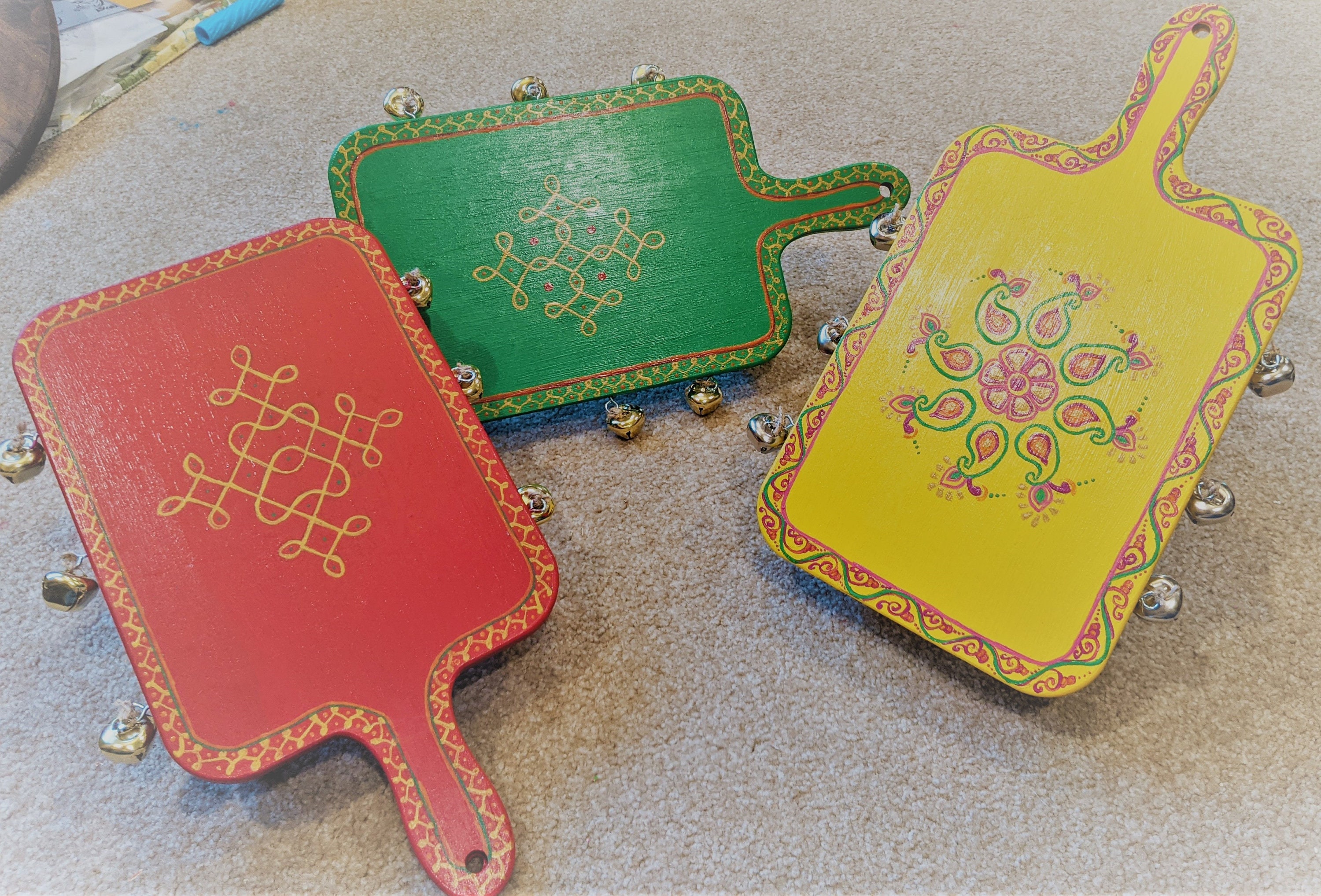 Hand Painted Manai Manai Palagai Kolam Art Indian Style - Etsy