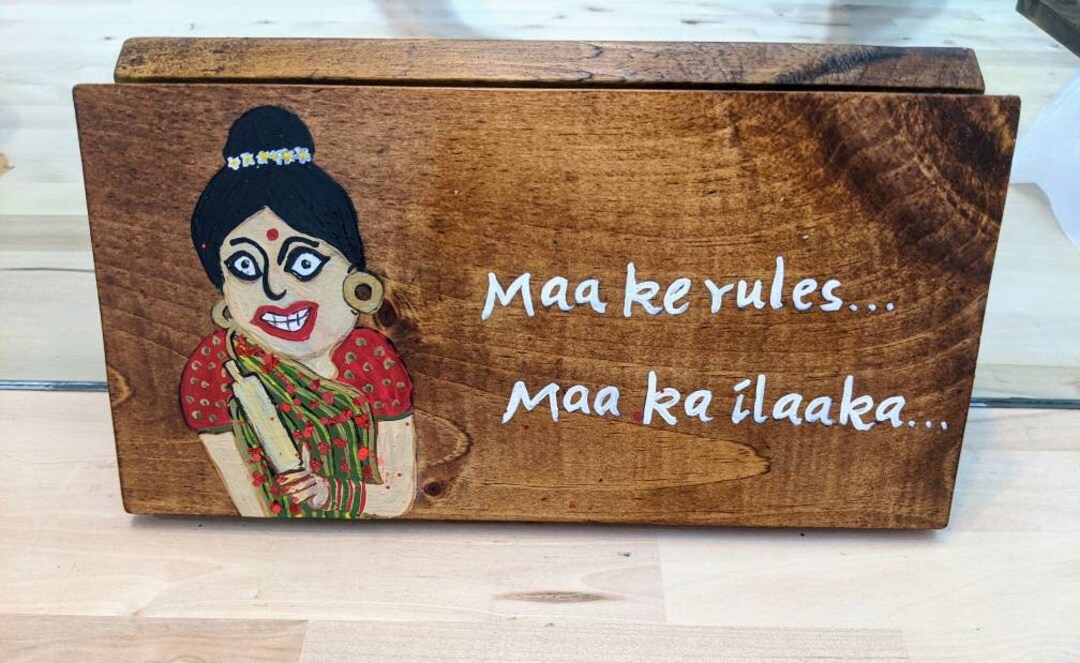 Indian Saying Wall Plaque Indian Décor Mom Rules Mom's - Etsy