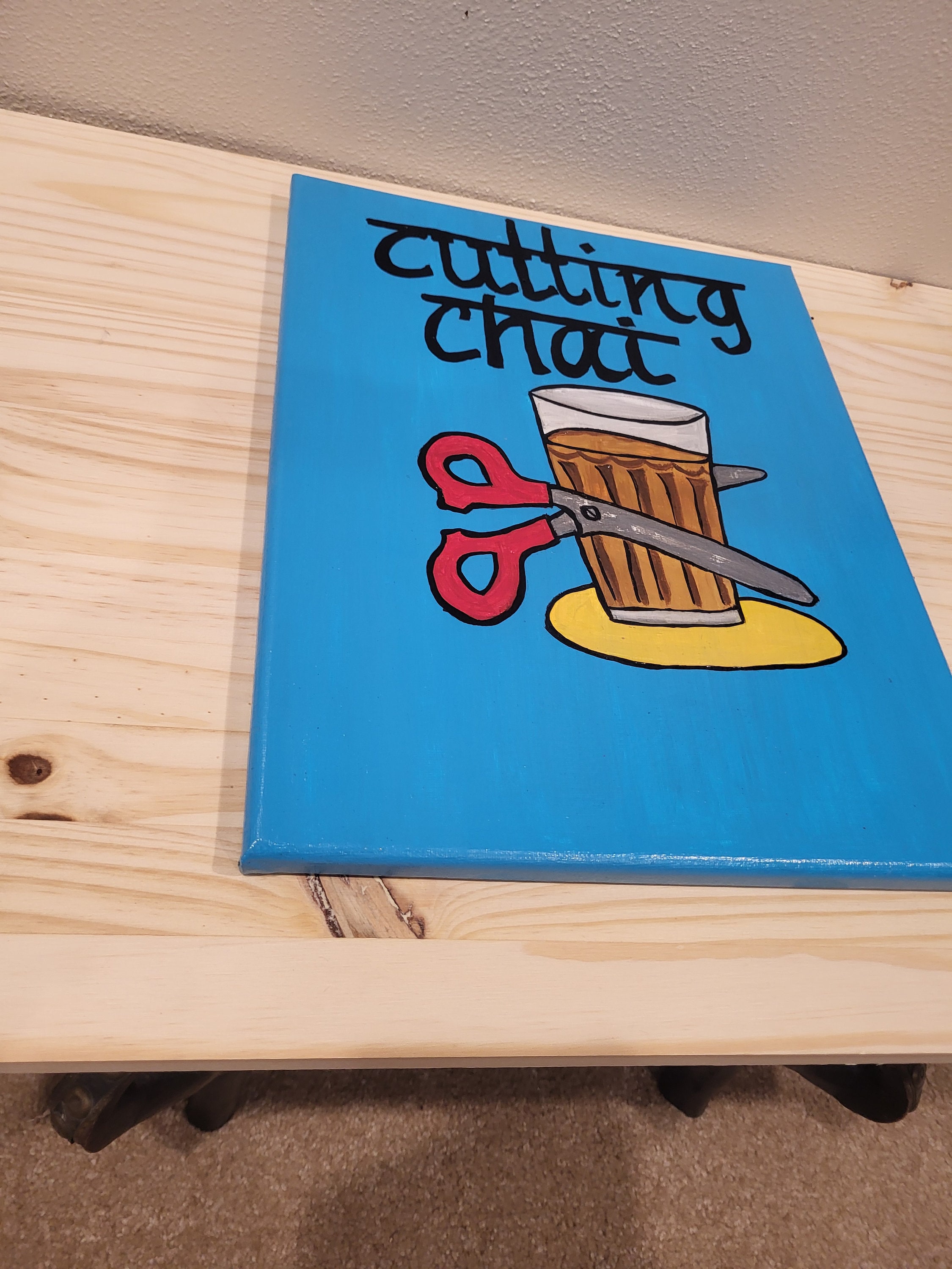 Cutting Chai, Indian Tea, Quirky Indian Art, Desi, Kitchen, Tea Nook ...