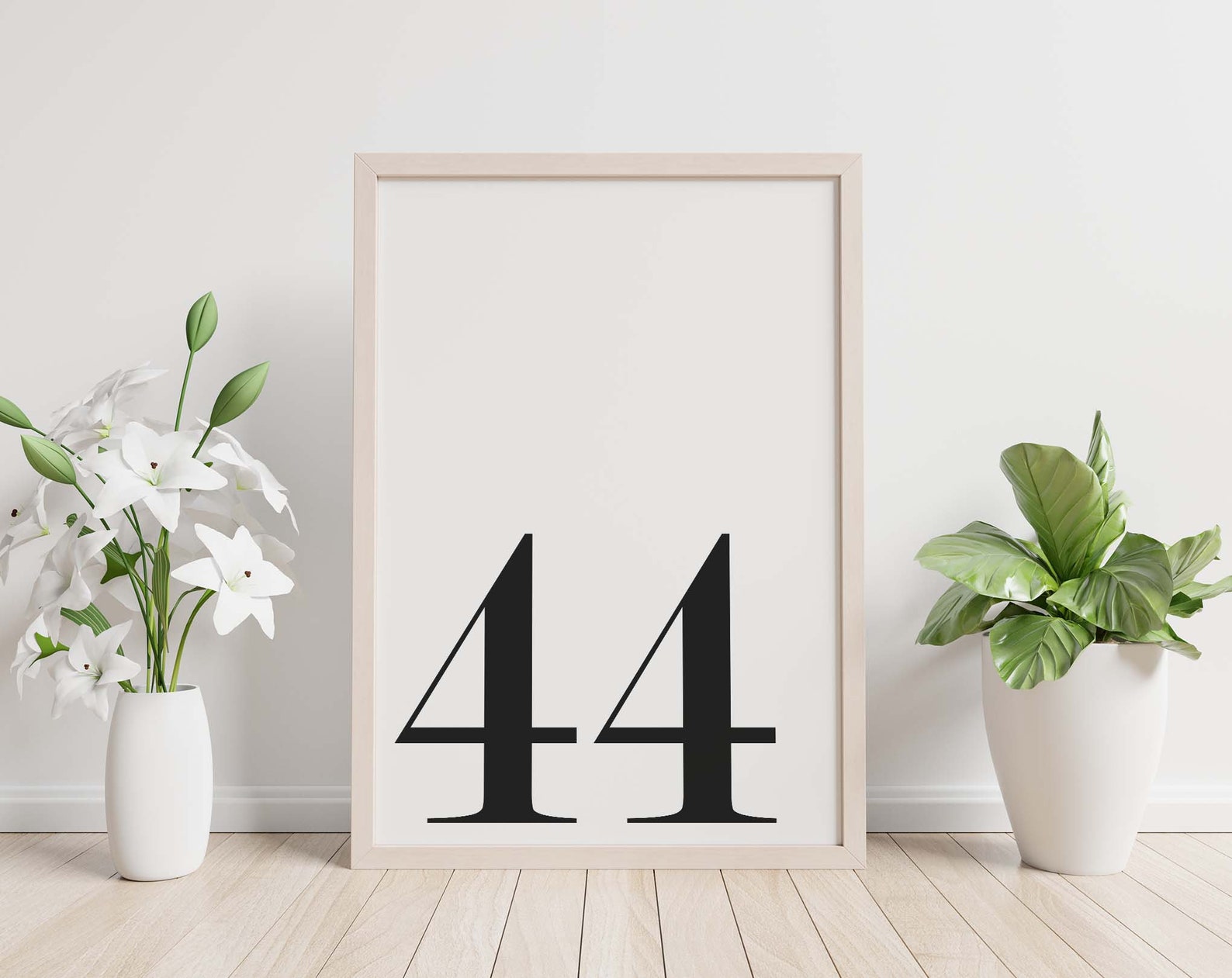 Number 44 Poster Printable Art Instant Download Printable | Etsy