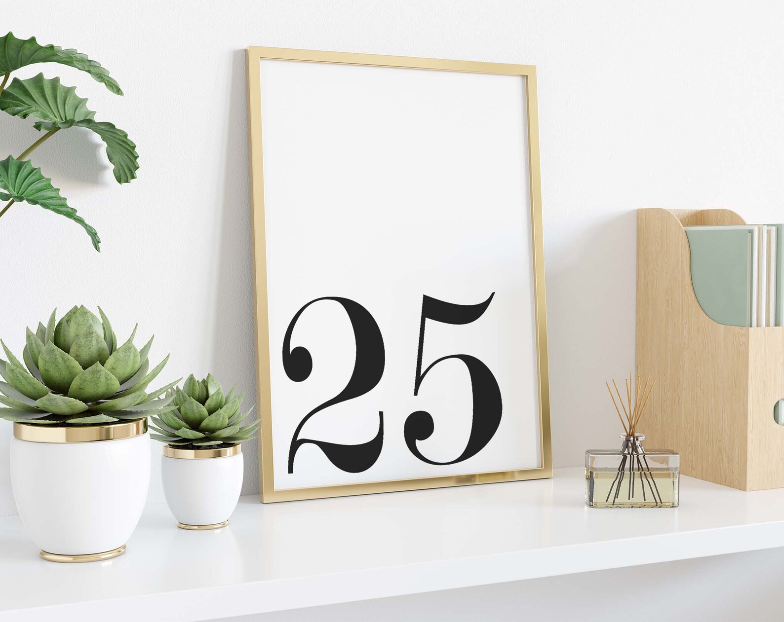Number 25 Poster Printable Art Instant Download Printable | Etsy