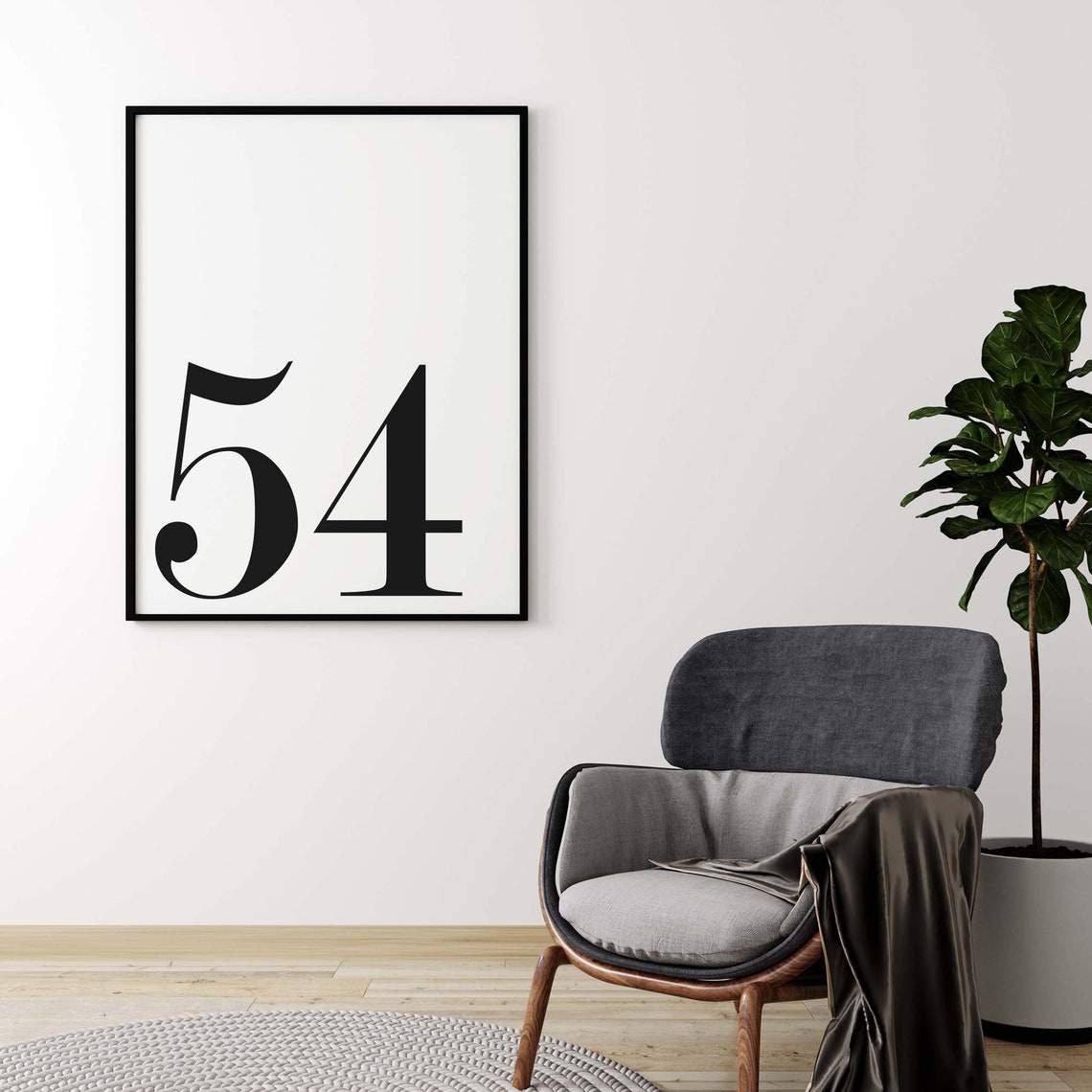 Number 54 Poster Printable Art Instant Download Printable | Etsy