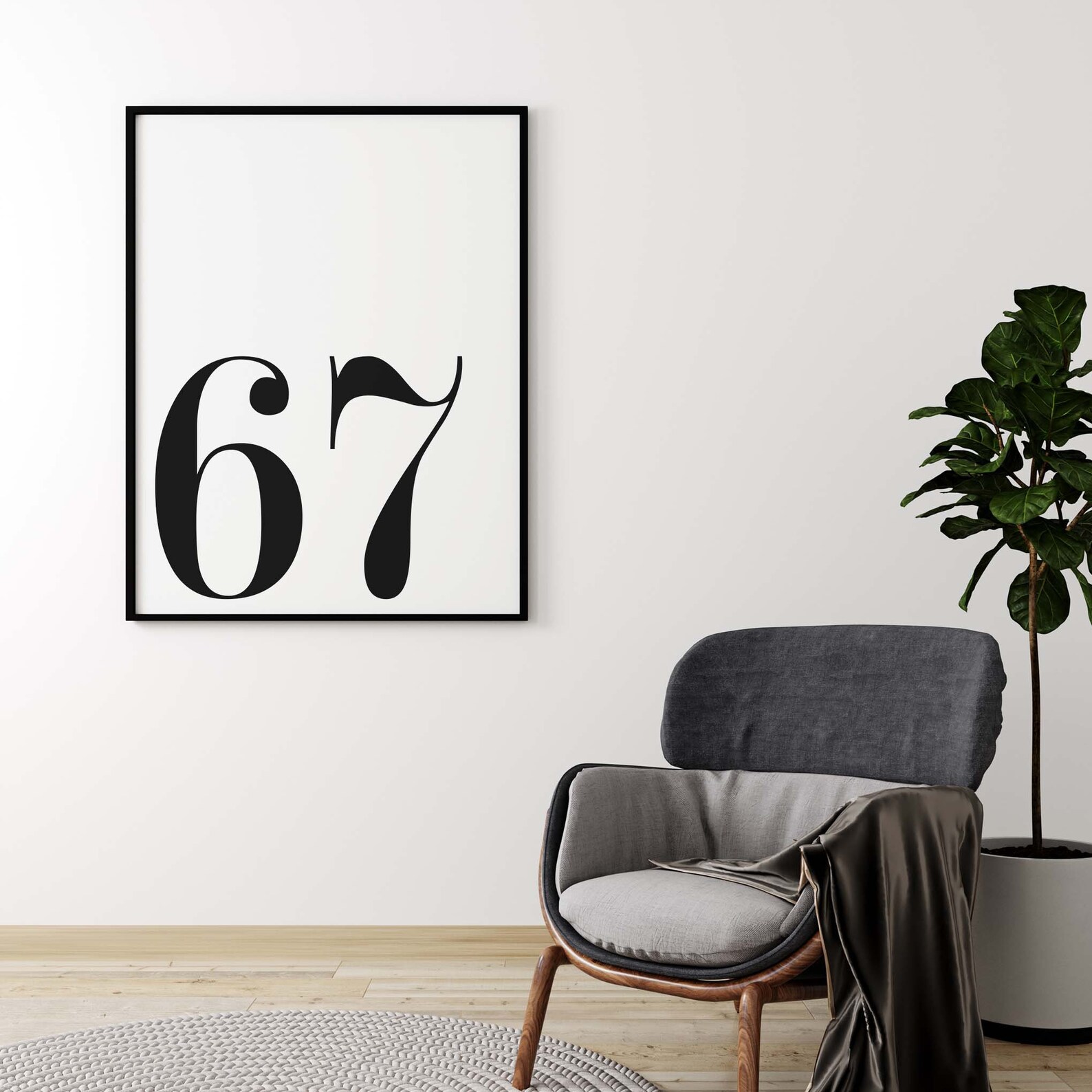 Number 67 Poster Printable Art Instant Download Printable | Etsy