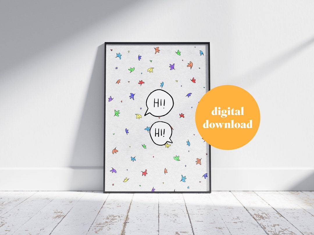 Heartstopper | "hi" "hi" | Nick & Charlie | Digital Poster - Etsy