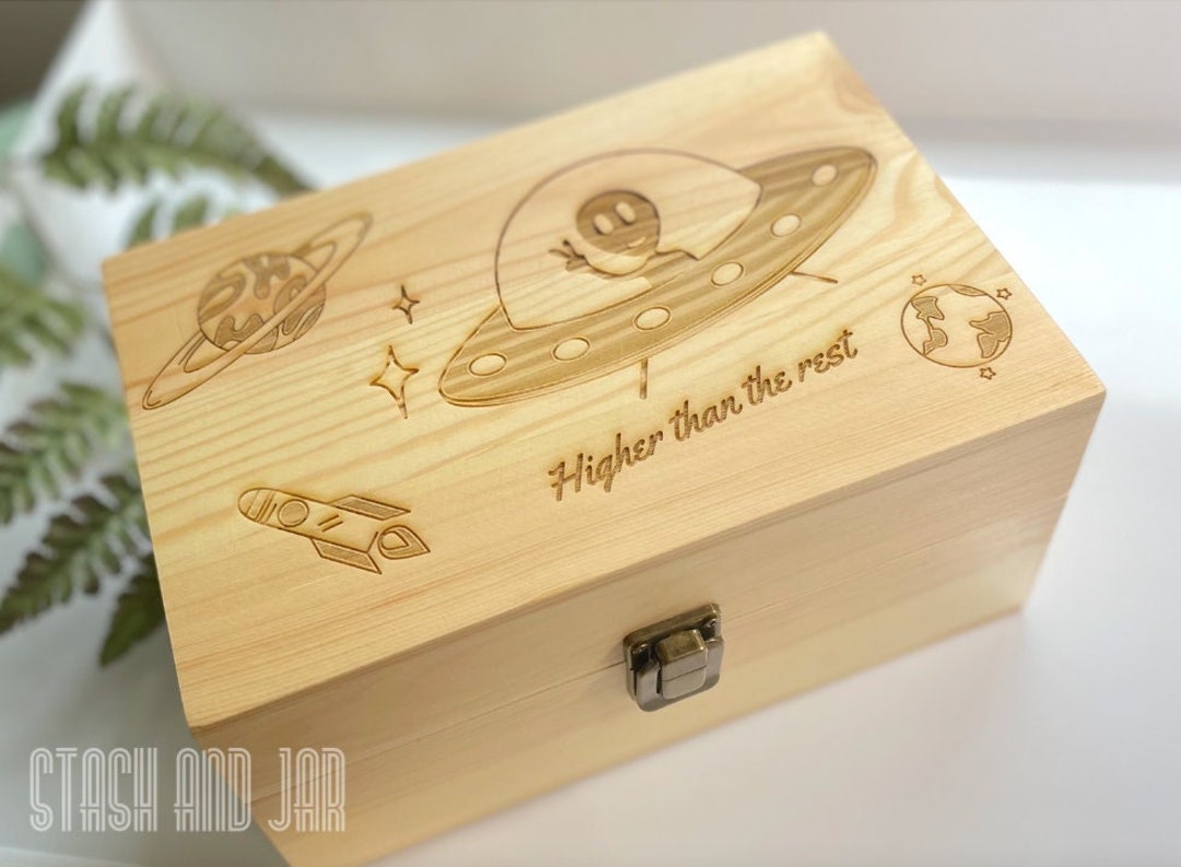 Alien Outer Space Galaxy Theme Stashbox Weed Stash Box - Etsy