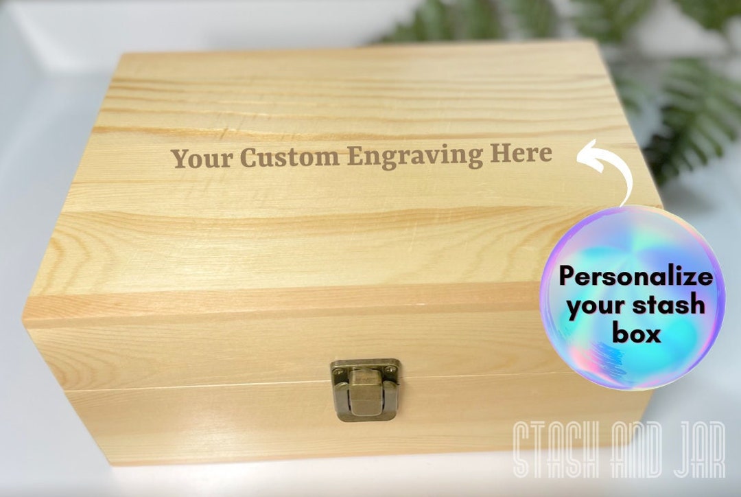 Custom Engraved Weed Stash Box Personalized Wood Smoke Box - Etsy