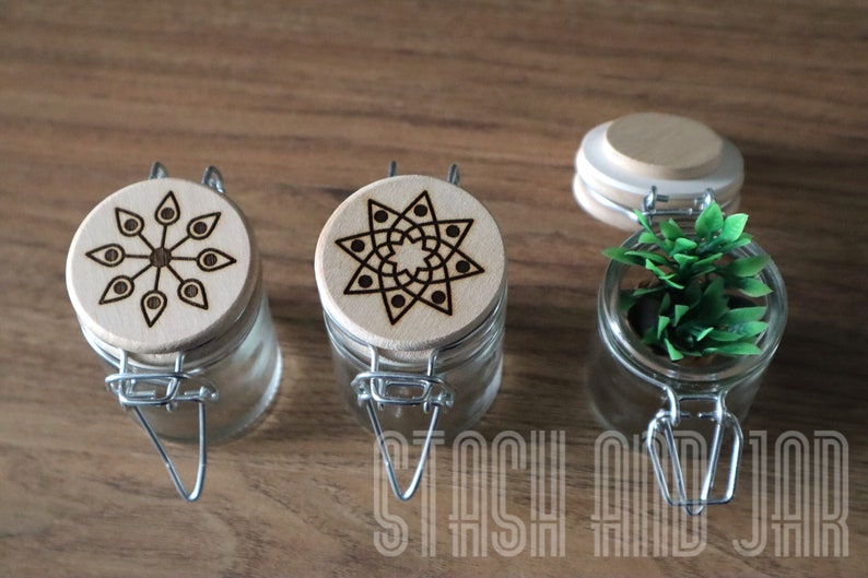 Modern Design Stash Jar Set Mandala Stash Jars Superior 1 - Etsy