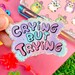 Crying but Trying Glitter Sticker, Waterproof & Digitally Illustrated ...