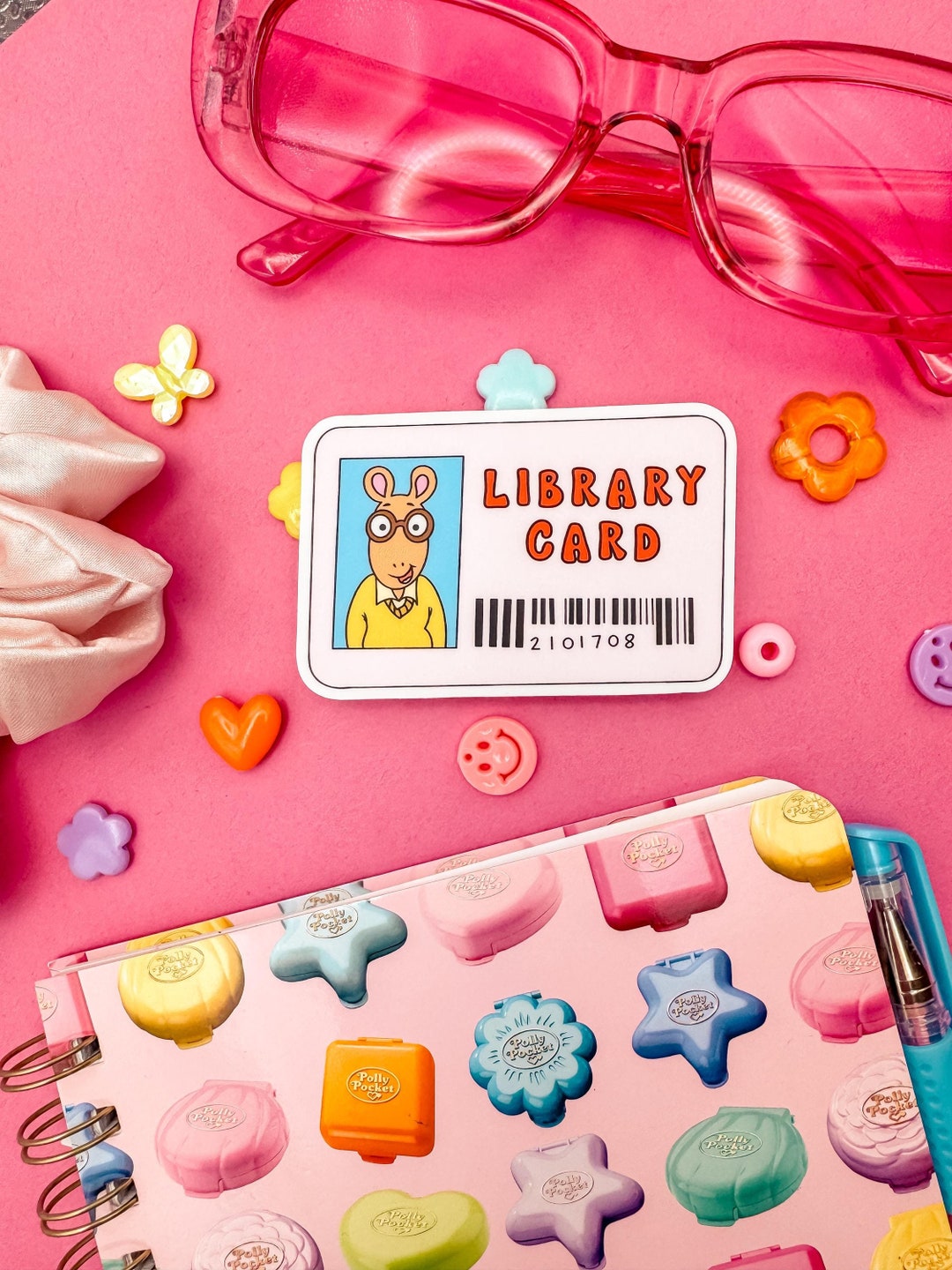Arthur Library Card Inspired Sticker, Waterproof & Digitally ...