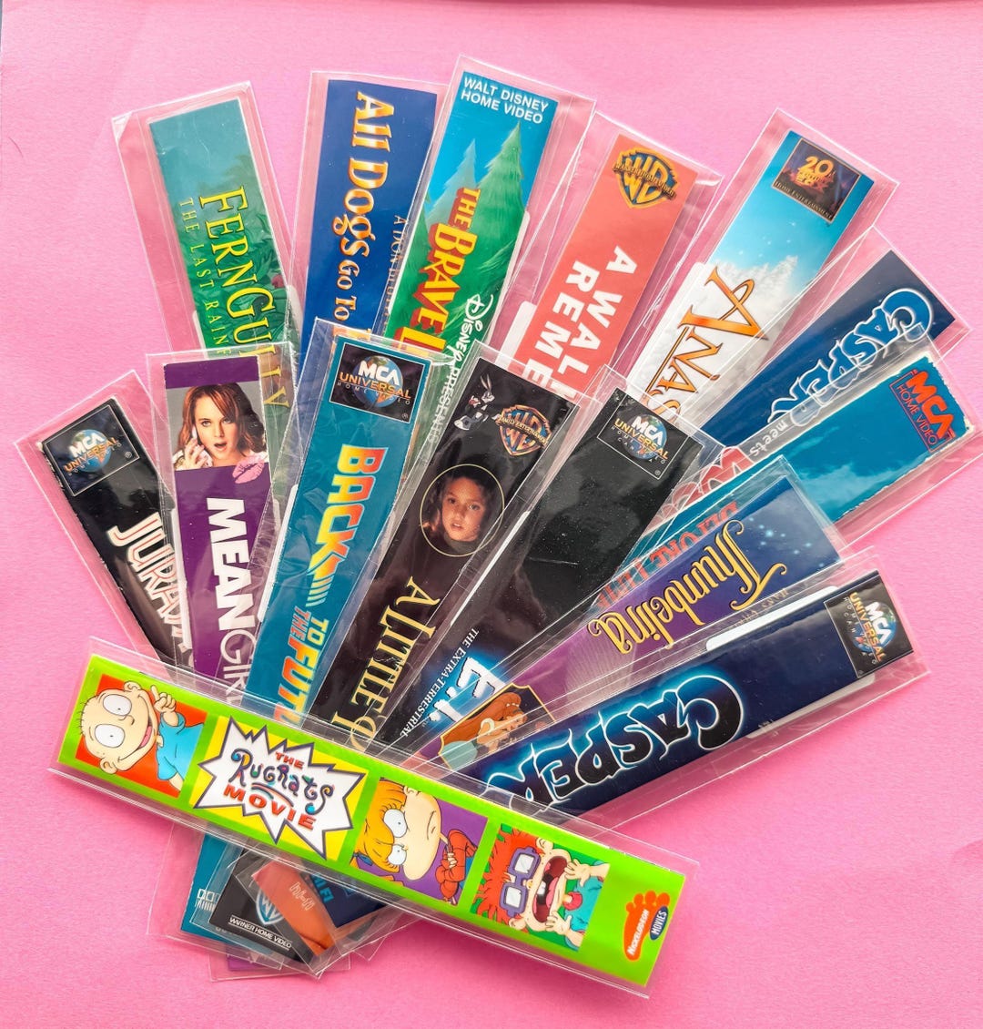 Nostalgic VHS Tape Spine Handmade Laminated Bookmark – Up-cycled ...