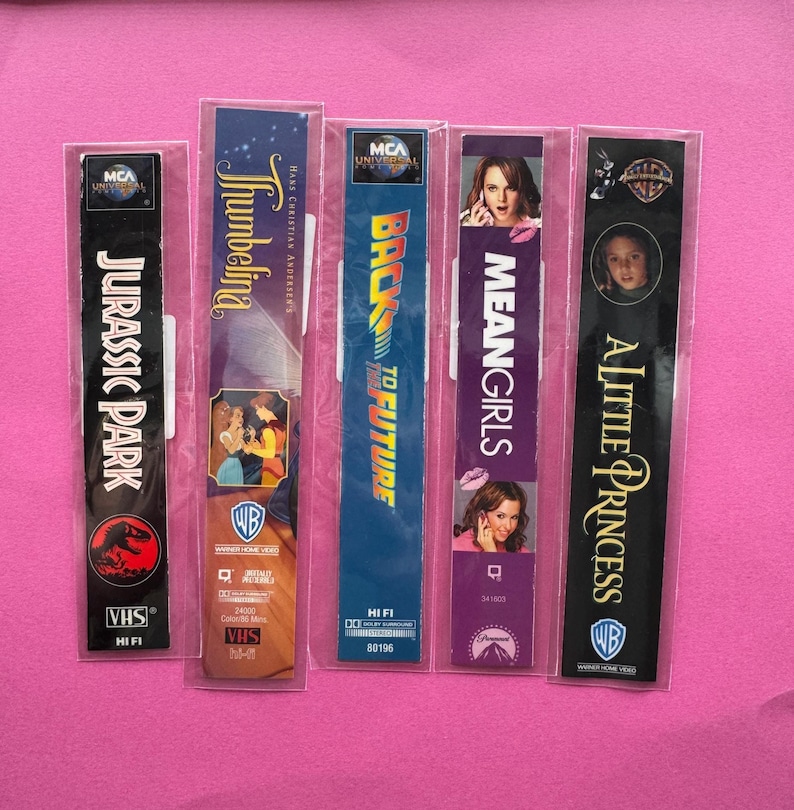 Nostalgic VHS Tape Spine Handmade Laminated Bookmark – Up-cycled ...