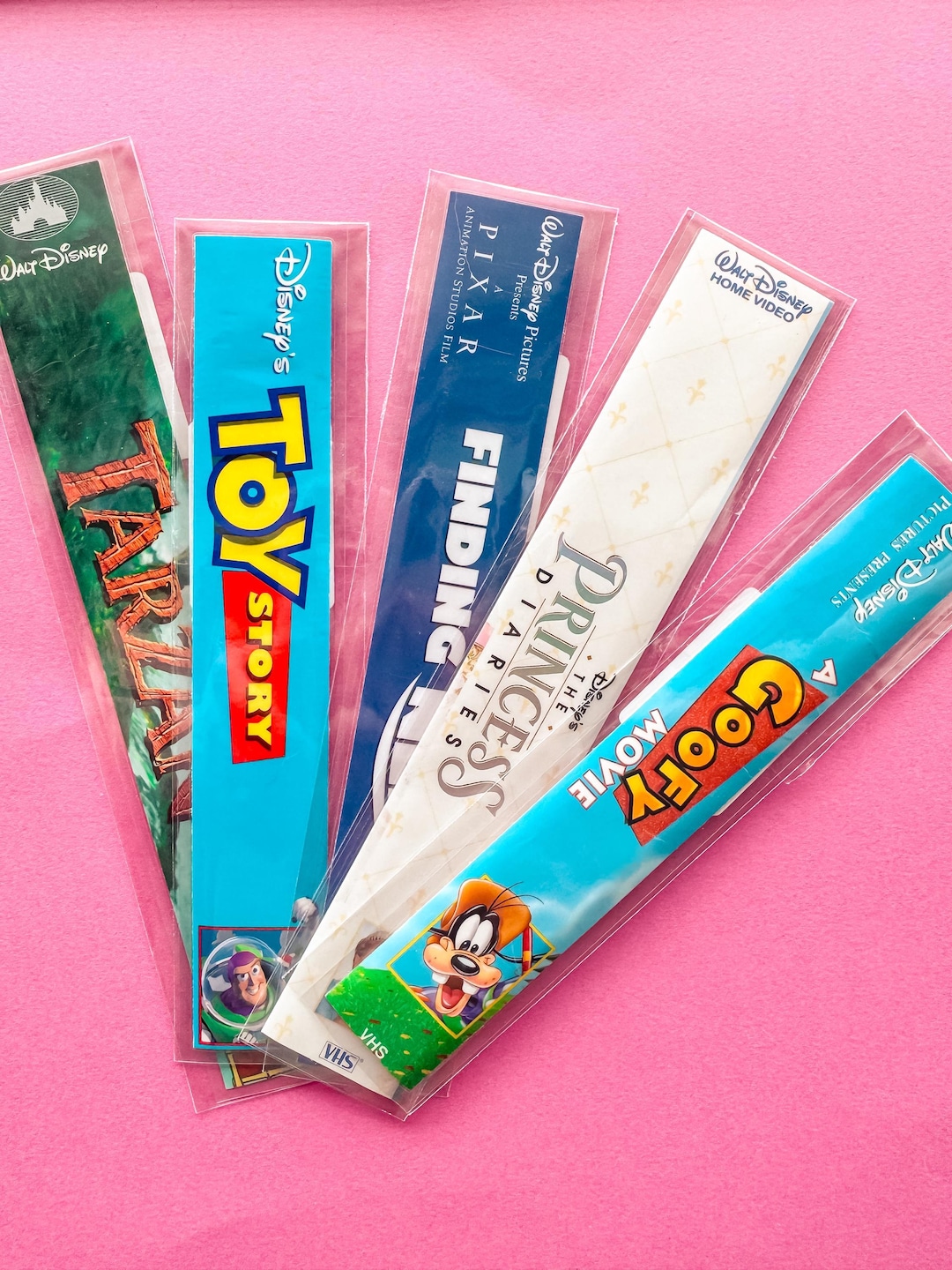 Disney VHS Tape Spine Handmade Laminated Bookmark – Up-cycled, Recycled ...