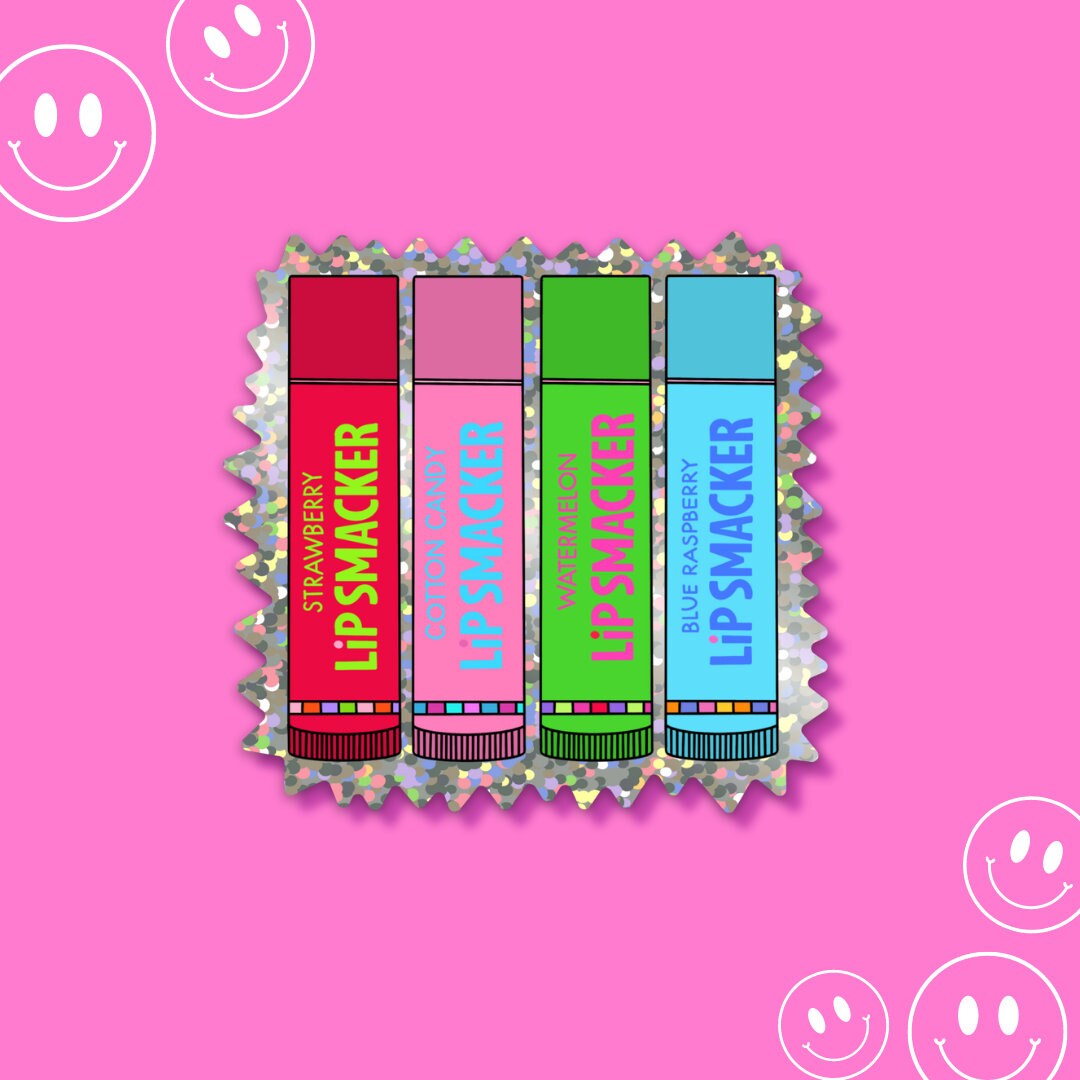 Y2K Lip Smackers Glitter Waterproof & Digitally Illustrated - Etsy