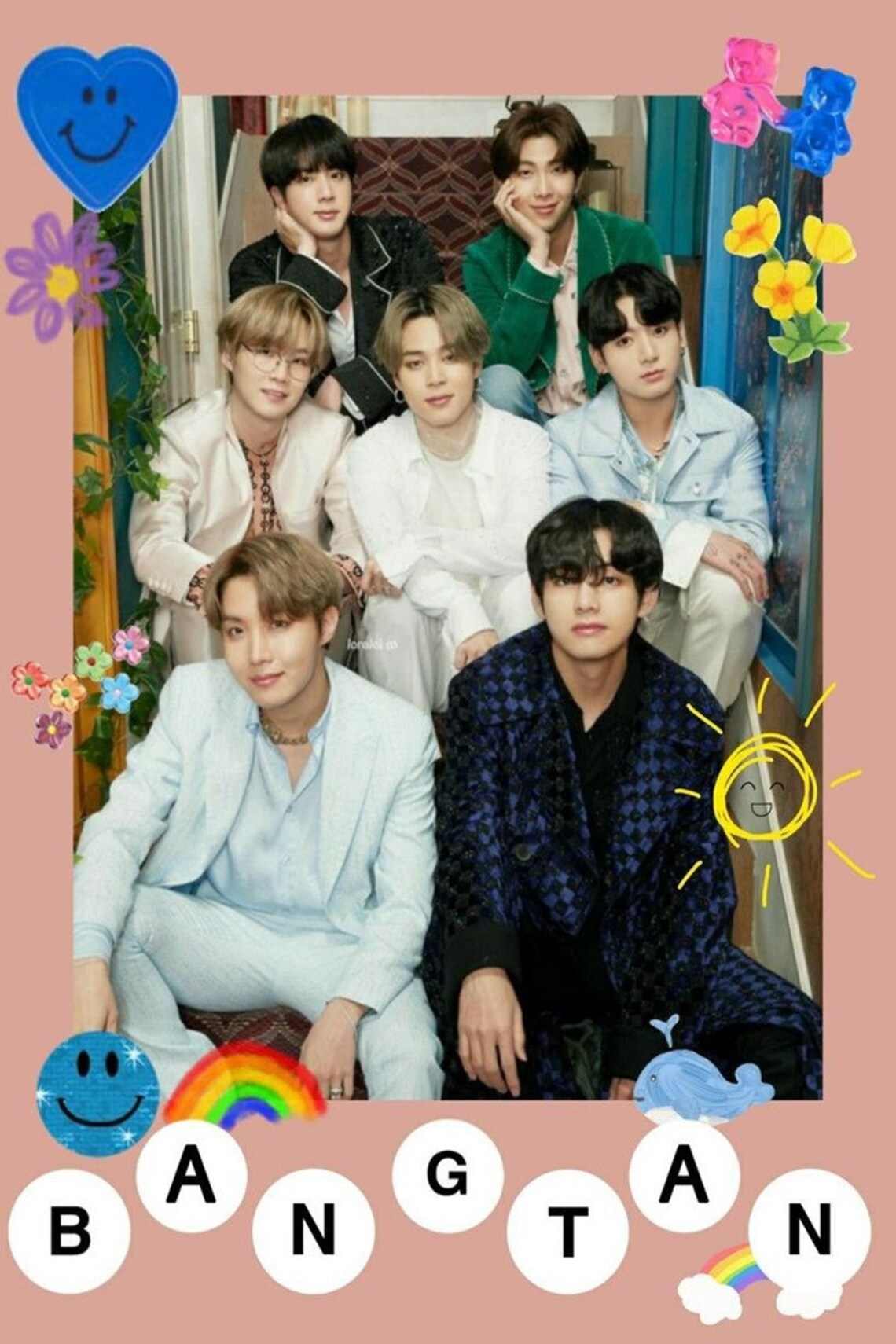 120 BTS Polcos Digital Collage Kit BTS Polaroid Wall Collage | Etsy