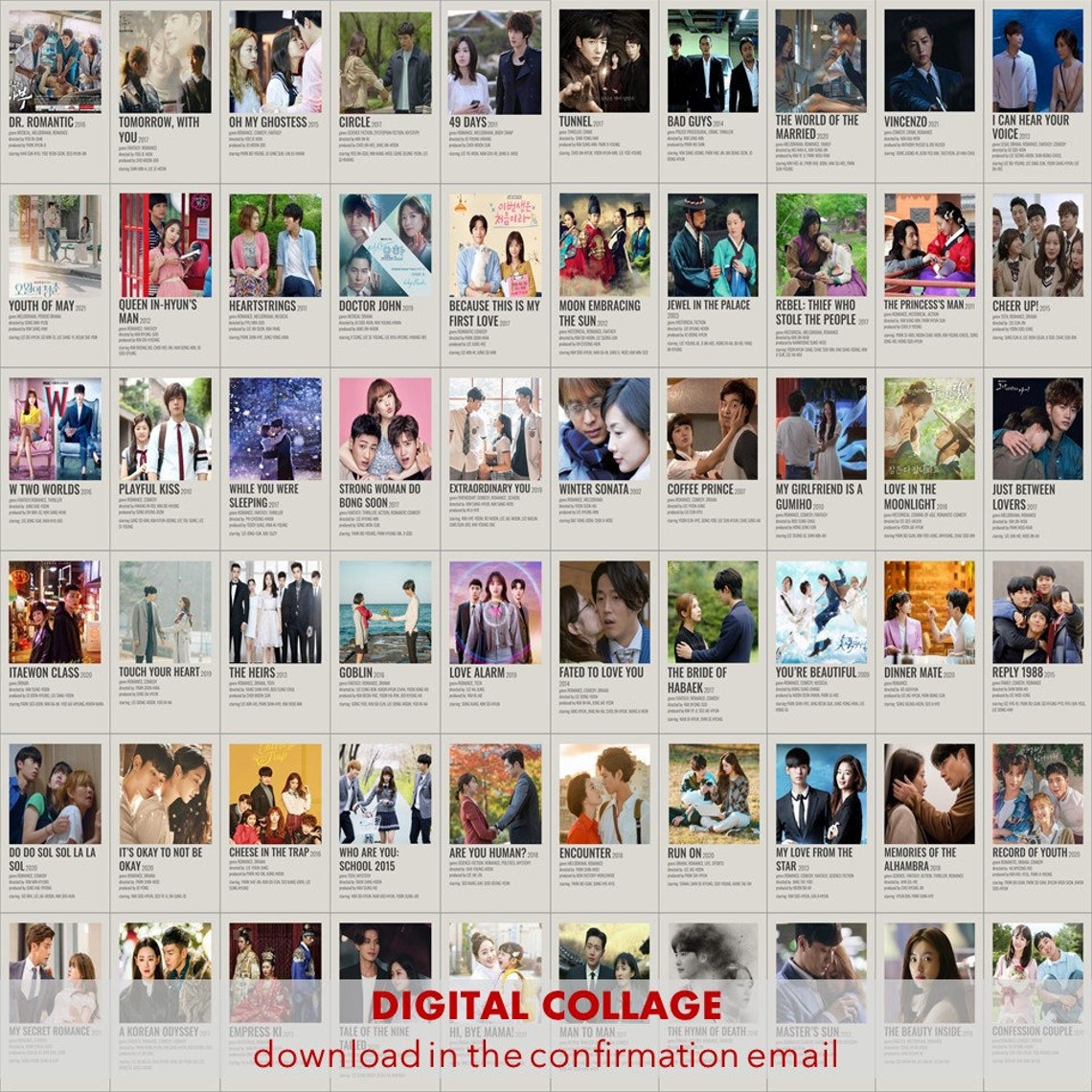 150 Kdrama Polaroid Posters Digital Collage Kdrama Posters | Etsy
