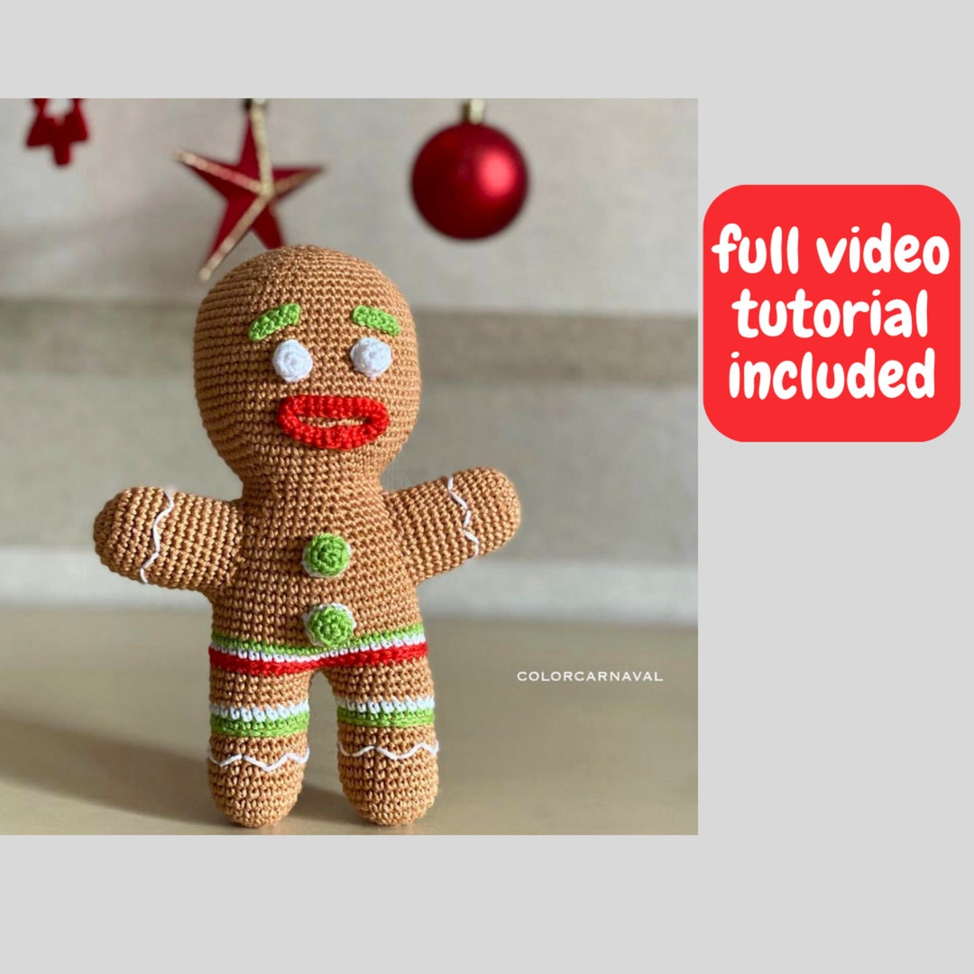PATTERN Gingerbread Man GINGY, Amigurumi, Crochet Pattern, Gift ...