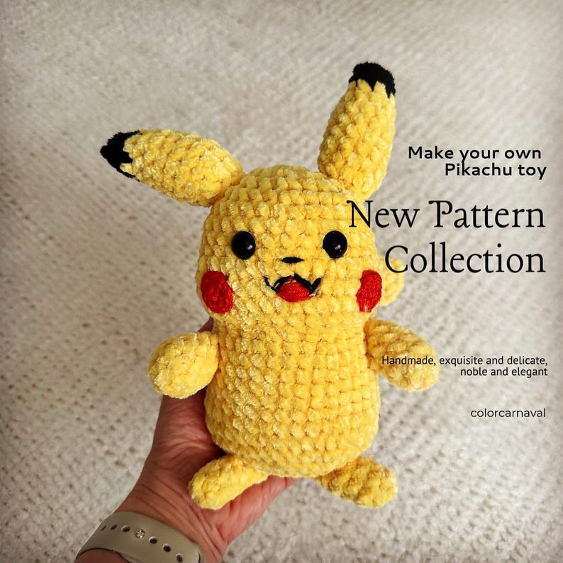 Pikachu Amigurumi Crochet Pattern: English Tutorial (PDF Pattern) - Etsy