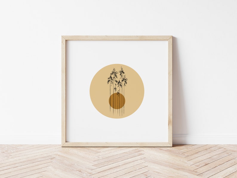 Metanoia, Yellow and Black Tree Illustration, Archival Giclee Fine Art ...