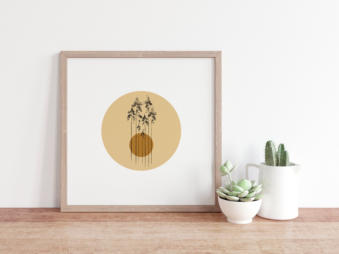 Metanoia, Yellow and Black Tree Illustration, Archival Giclee Fine Art ...