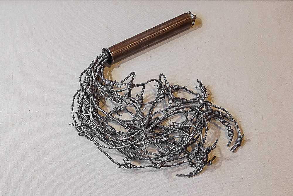 Barbie's Wire. Flogger in leather barbed wire | Etsy