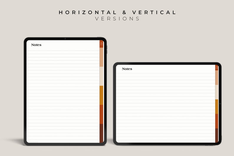 Digital Notebook Goodnotes Student Notebook Vertical & Horizontal ...