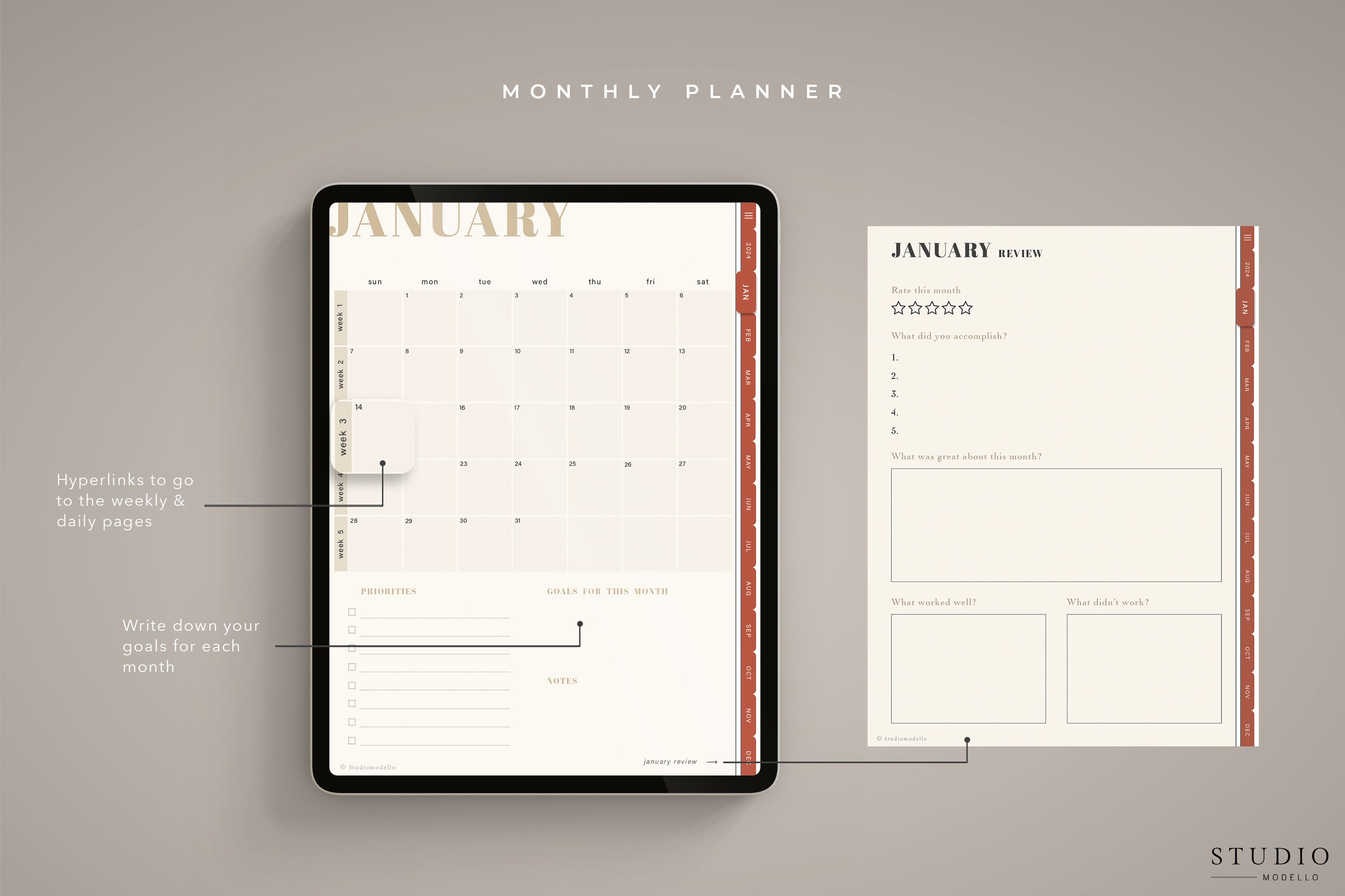Digital Planner Goodnotes Planner Daily Planner Weekly - Etsy