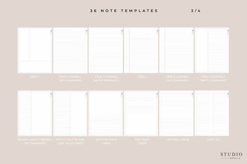 Digital Notebook | Goodnotes Student Notebook | Vertical & Horizontal ...