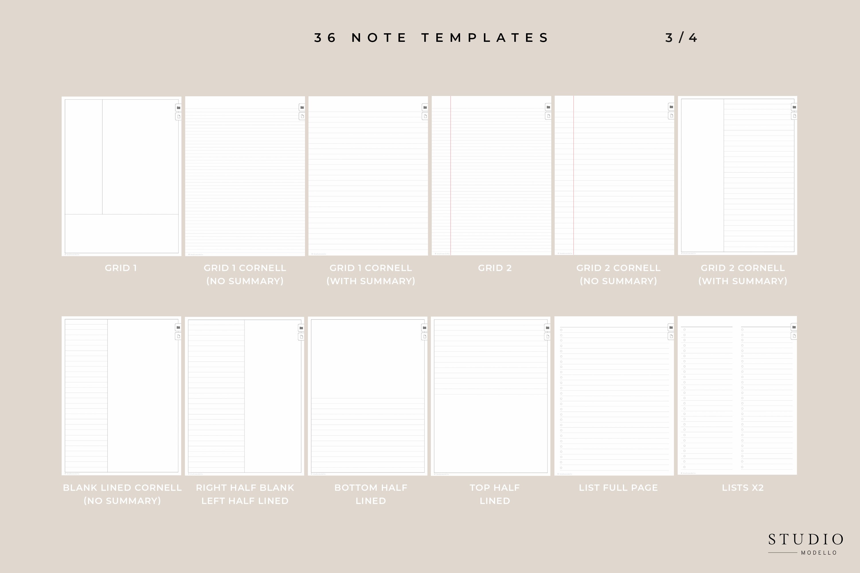 Digital Notebook Goodnotes Student Notebook Vertical & Horizontal ...