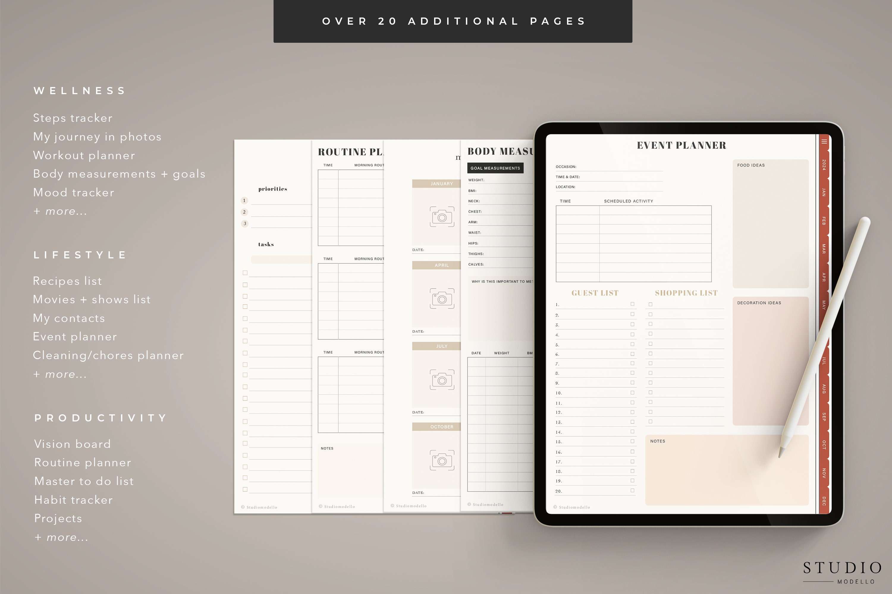 Digital Planner Goodnotes Planner Daily Planner Weekly - Etsy