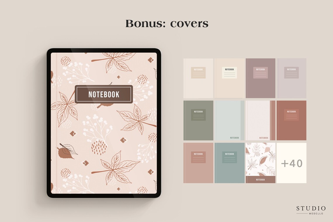 Digital Notebook | Goodnotes Student Notebook | Vertical & Horizontal ...