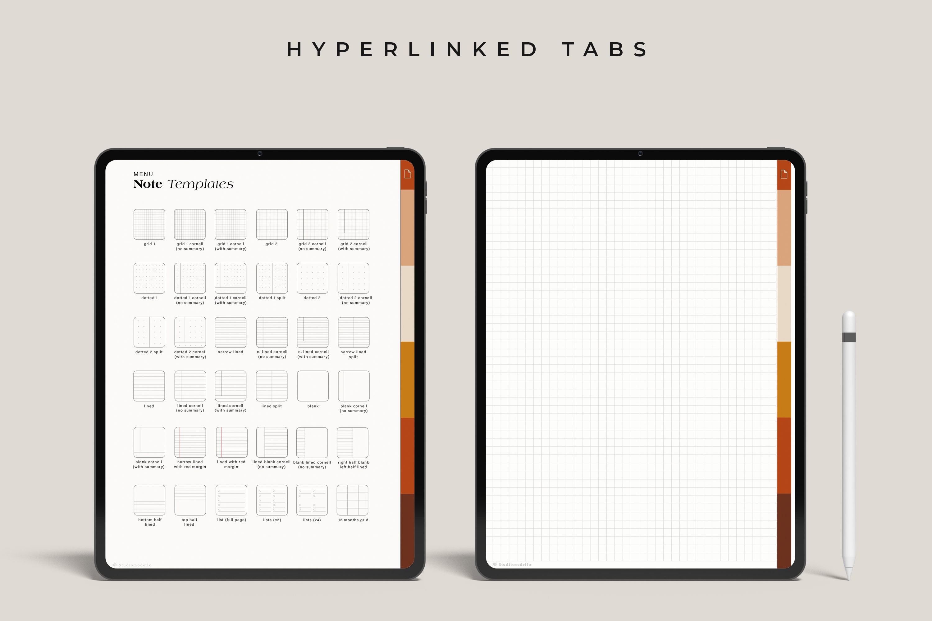 Digital Notebook Goodnotes Student Notebook Vertical & Horizontal ...