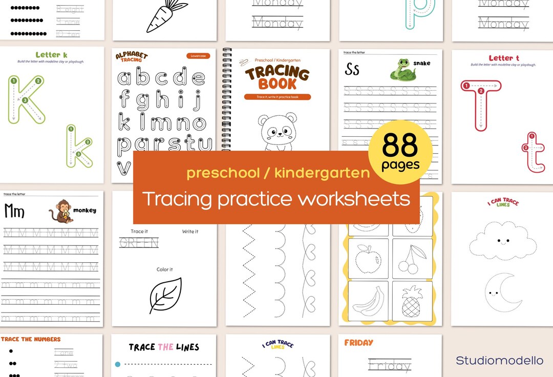 Alphabet Tracing Worksheets for Preschool, Kindergarten | ABC ...