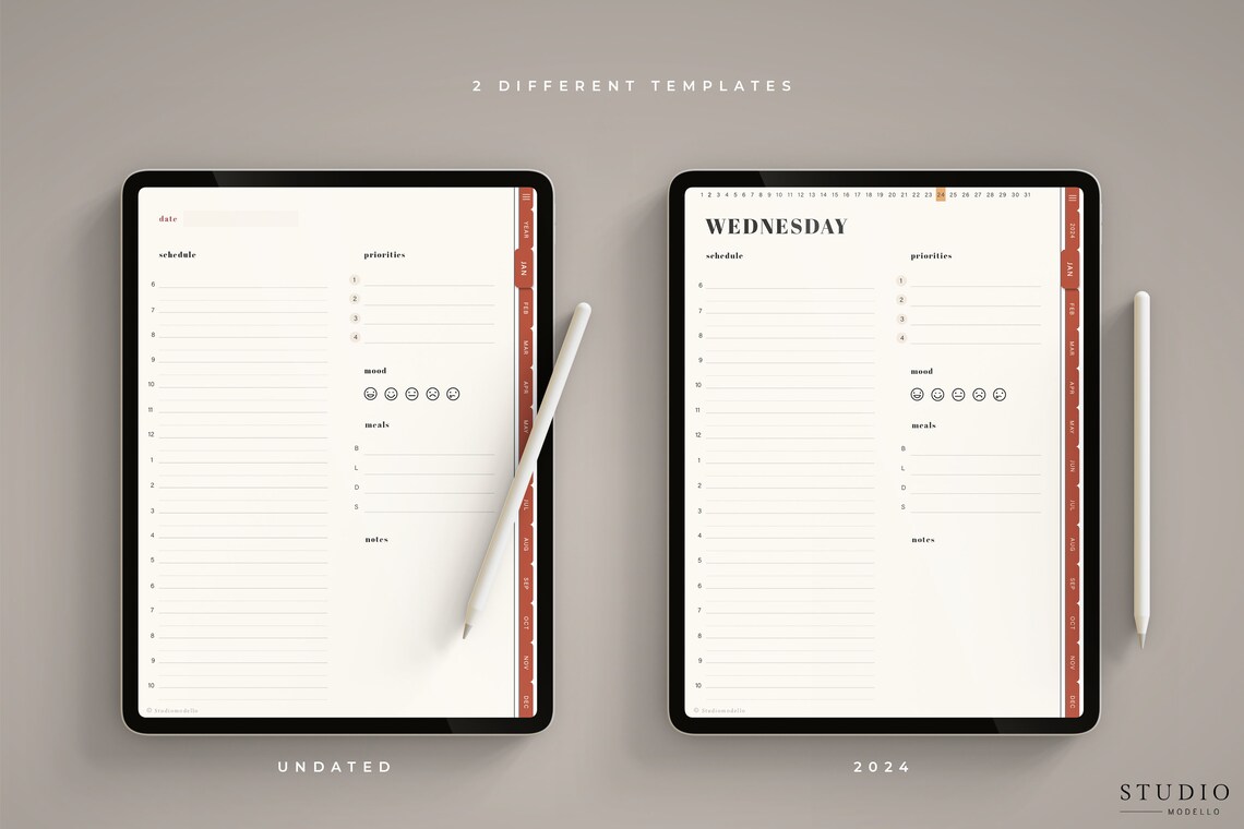 Digital Planner Goodnotes Planner Daily Planner Weekly - Etsy