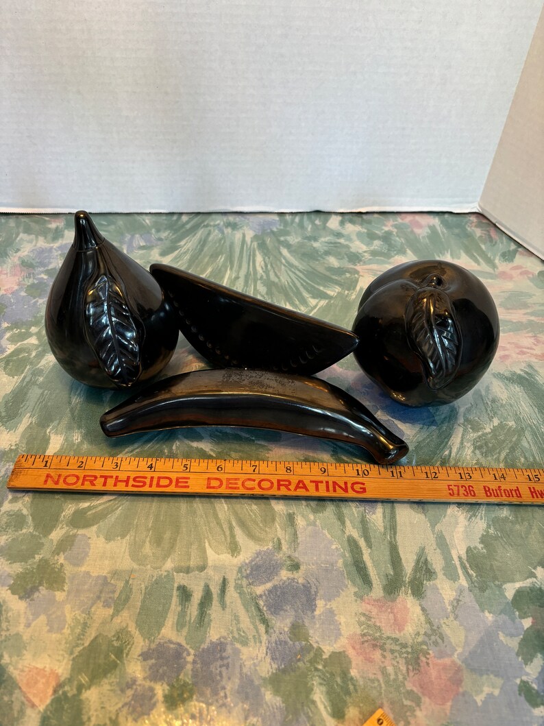 Dona Rosa Oaxaca Barro Negro Clay Pottery Fruit Banana Watermelon Pear ...