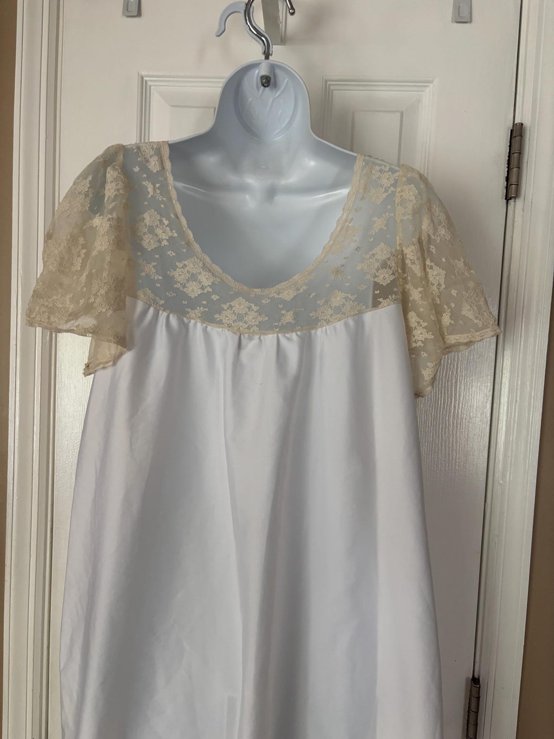 Corhan Long Nightgown With Lace Size Medium - Etsy
