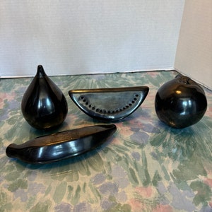 Dona Rosa Oaxaca Barro Negro Clay Pottery Fruit Banana Watermelon Pear ...