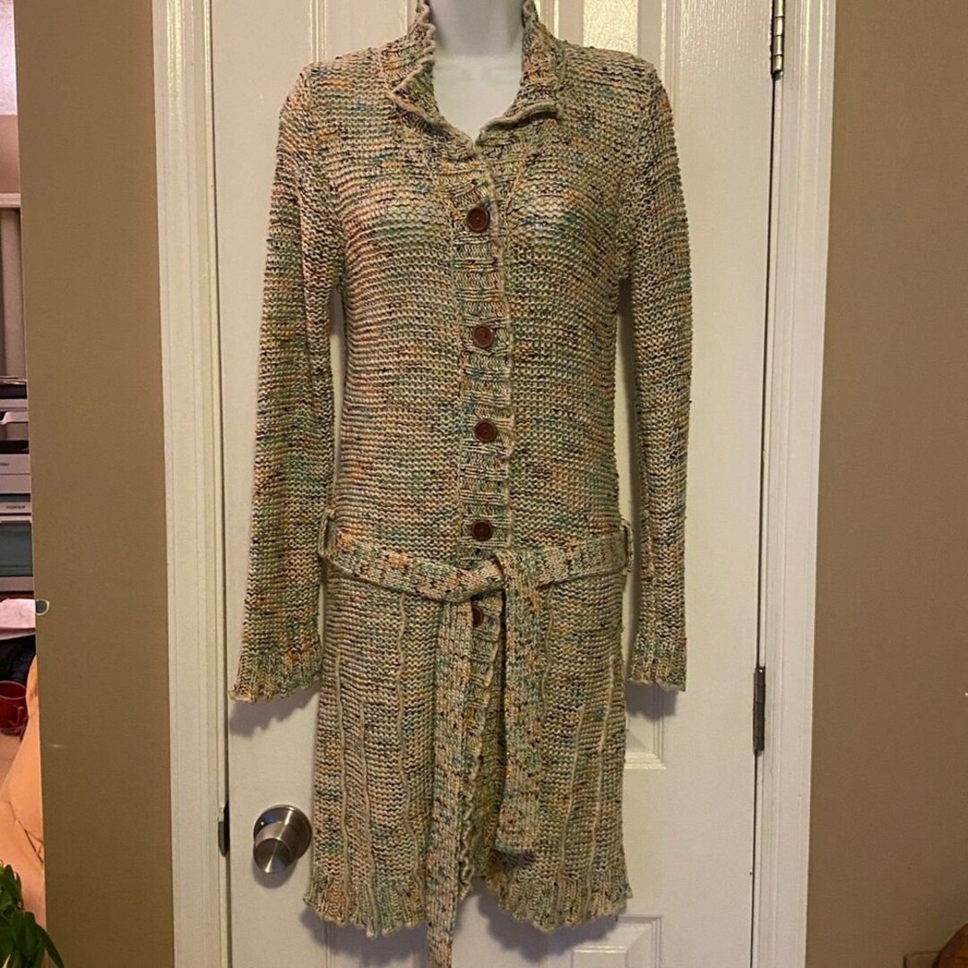 BCBG Max Azria Y2K Long Cardigan Sweater Size Medium Multi Colored - Etsy