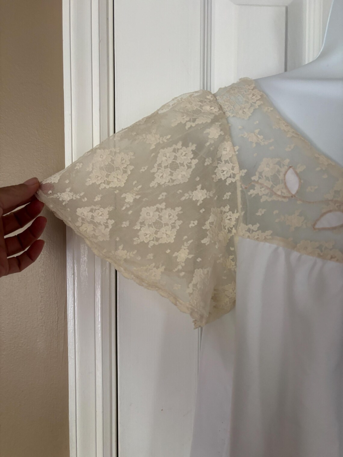 Corhan Long Nightgown With Lace Size Medium - Etsy