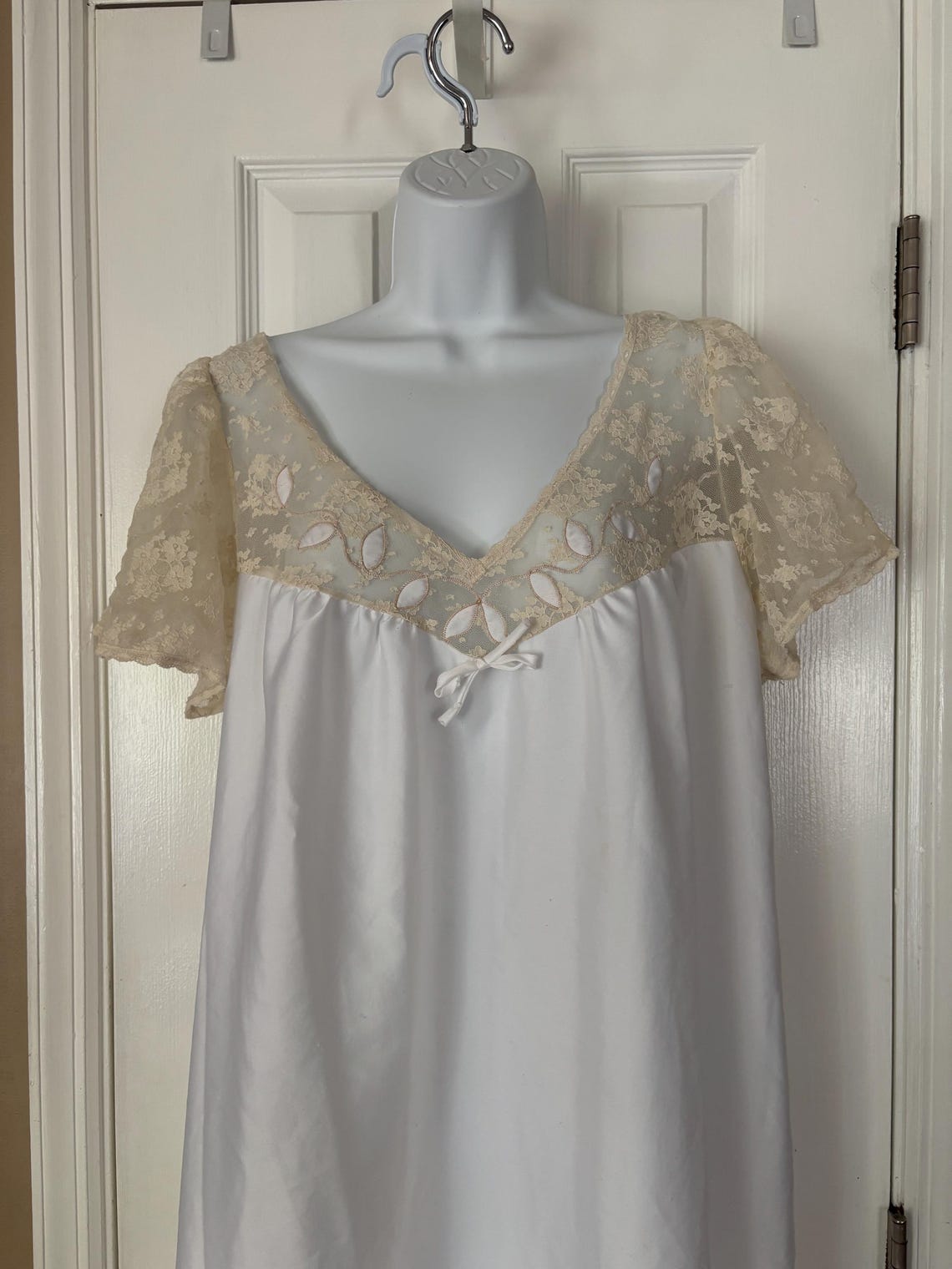 Corhan Long Nightgown With Lace Size Medium - Etsy