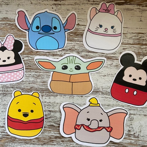 Squishmallow 12pc Sticker Set Holographic Waterproof - Etsy