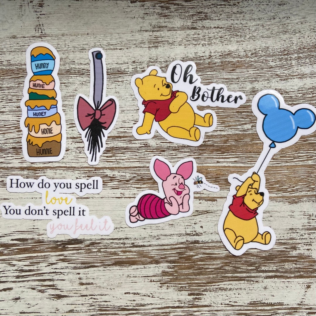 Winnie the Pooh Sticker Set - Etsy