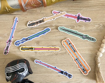 Star Wars Lightsaber Waterproof Stickers - Etsy